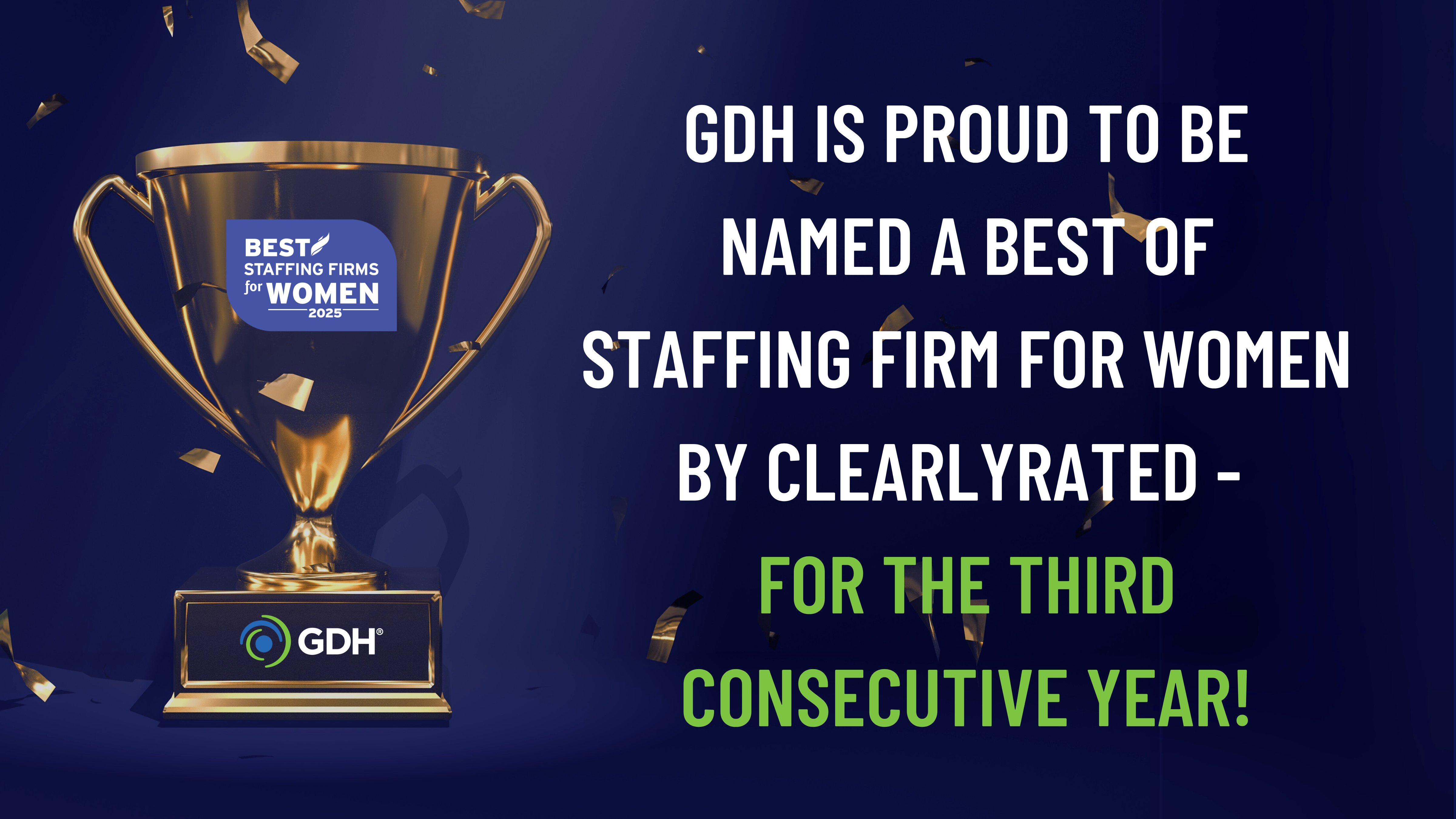 GDH Recognized as a 2025 Best Staffing Firm for Women for the Third Consecutive Year